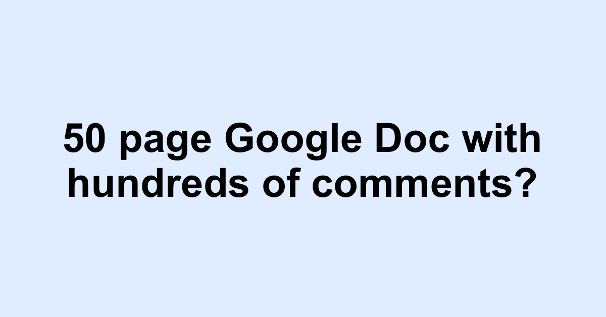 Comment Helper for Google Docs